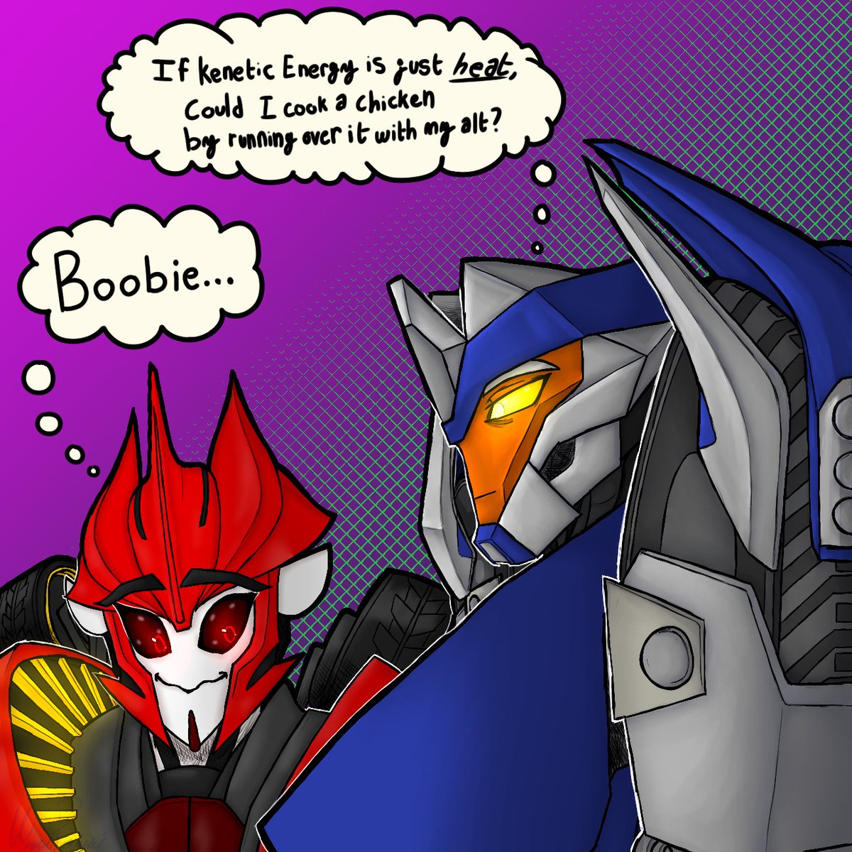 Transformers Prime Arcee And Smokescreen Kiss