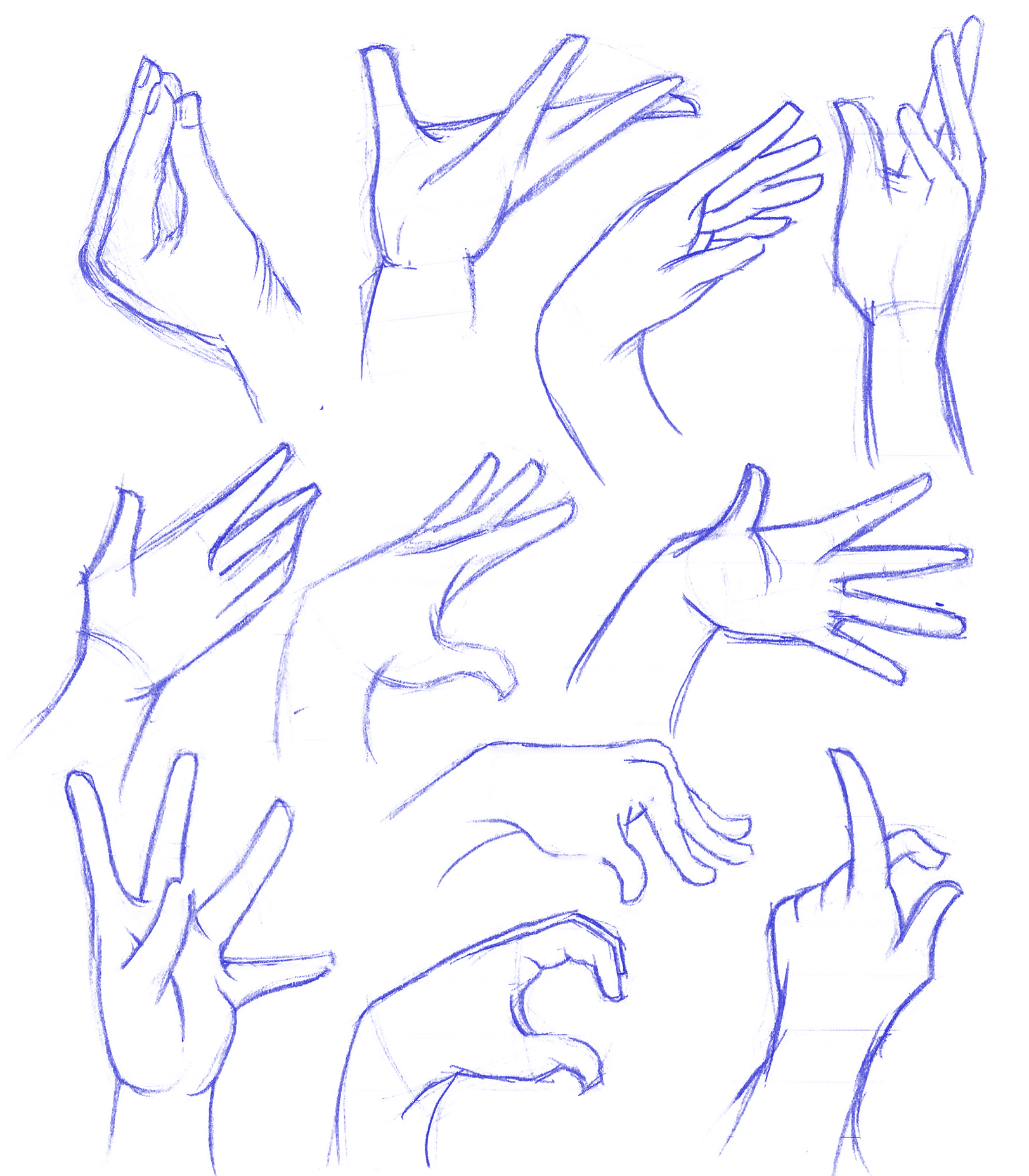 Anime Hand Outline
