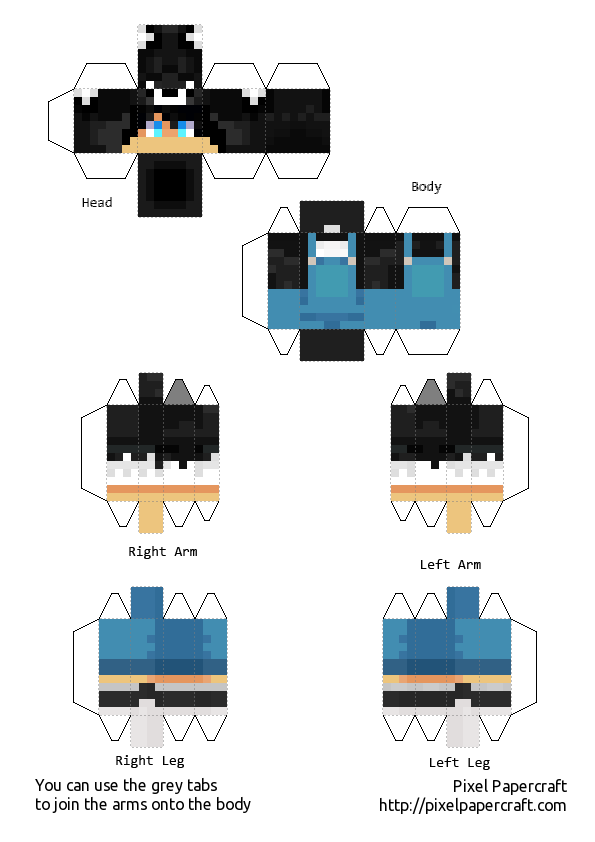 Minecraft Papercraft Boy