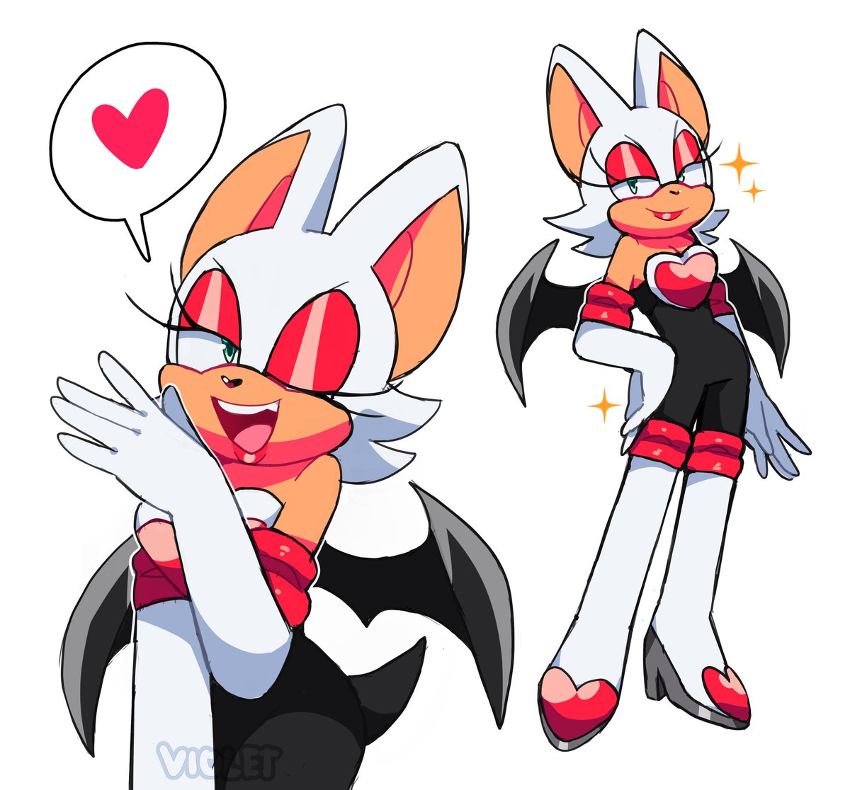 「Rouge but she actually wears red ️ 」|💜 Violet 💜のイラスト