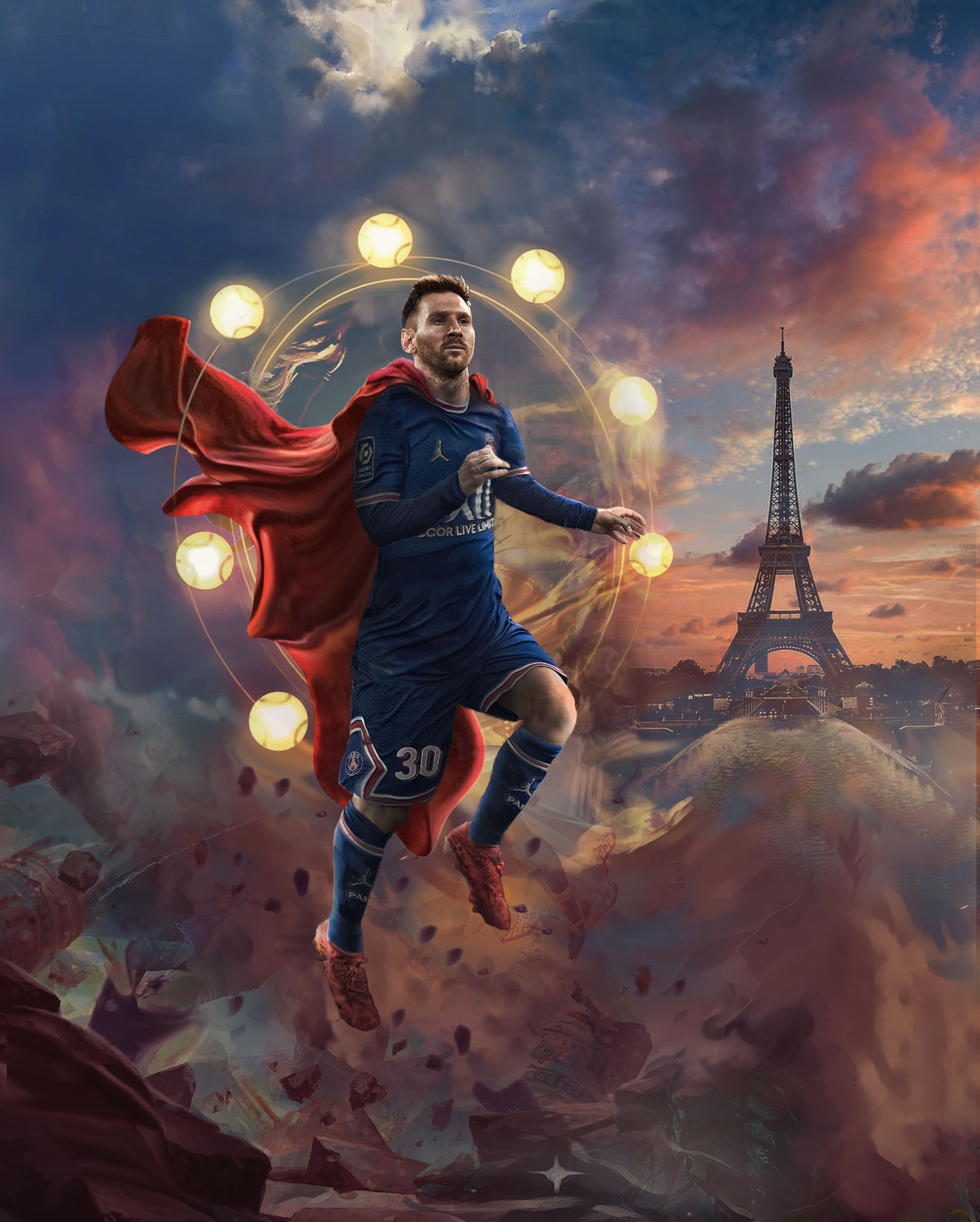Messi in messi thor wallpaper style siêu anh hùng