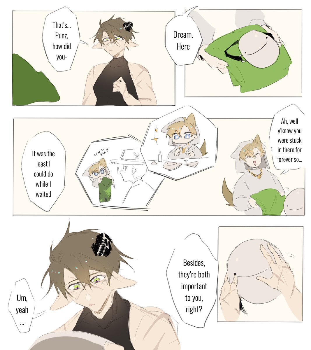 「Casually appreciating my c!sam design (This comic is killi」Bunnycarrotの漫画