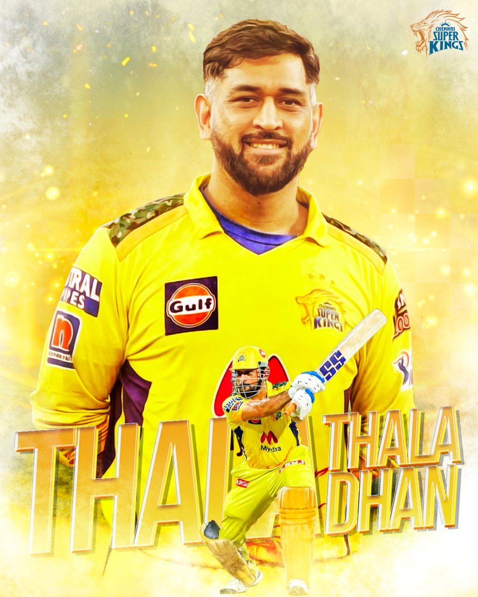 Ms Dhoni Chennai Super Kings Portrait Ipl 2023 Poster Ph