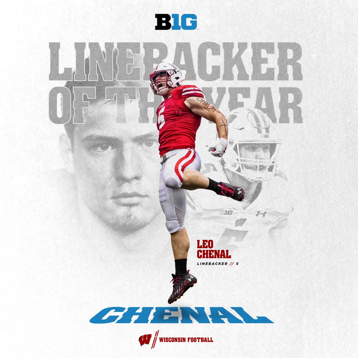 Leo Chanel wins B1G Linebacker of the Year award : r/CFB