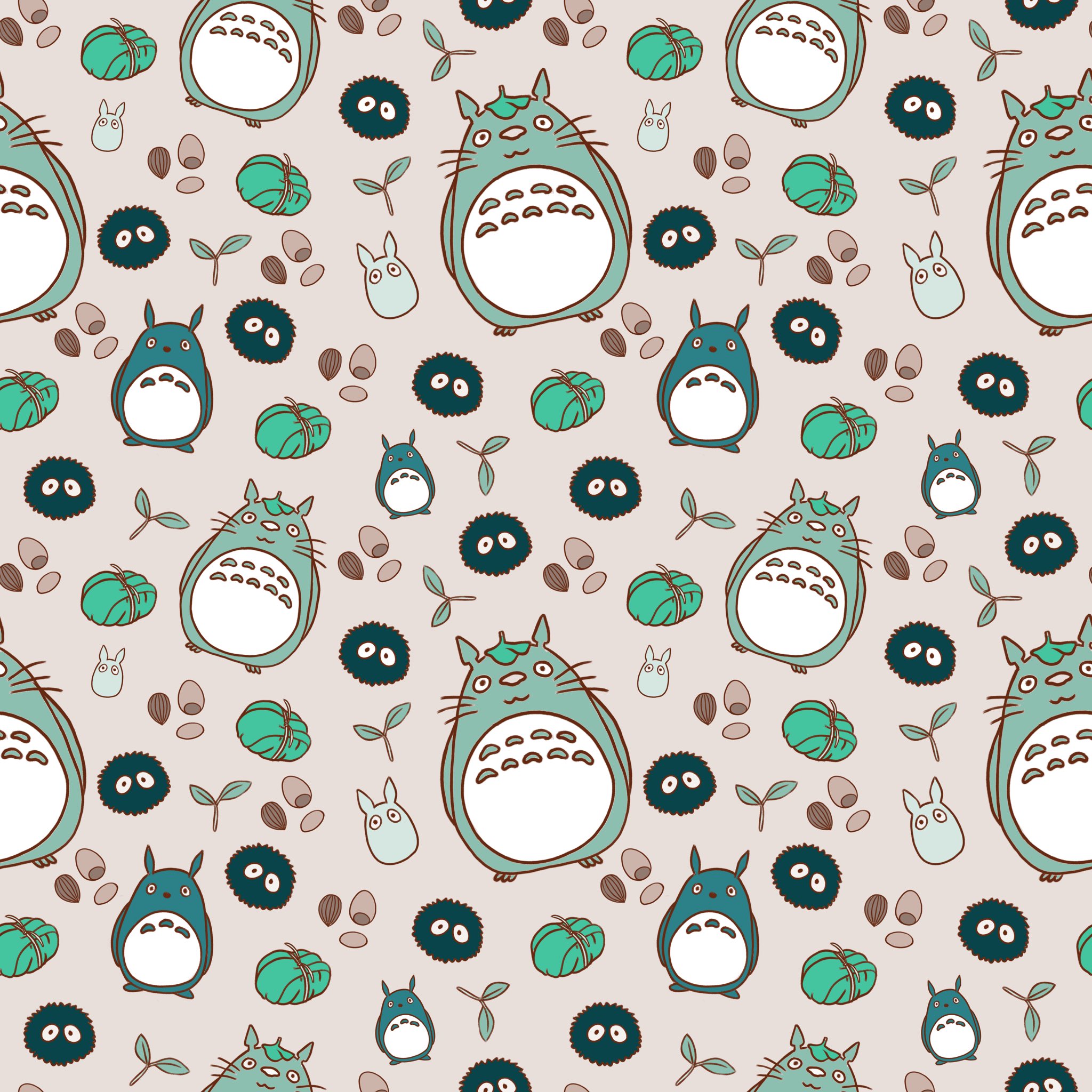 Totoro Background Pattern