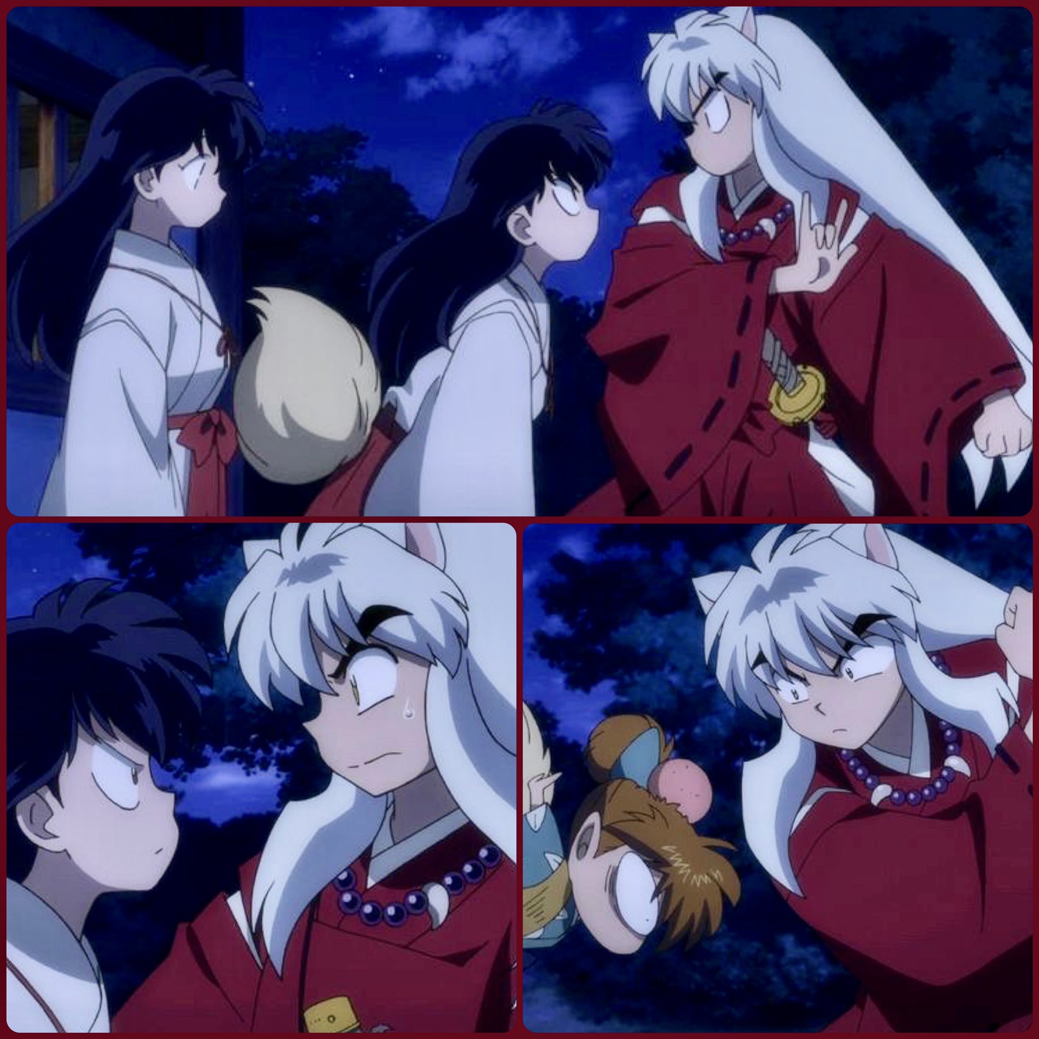 Shippo And Kagome Kiss