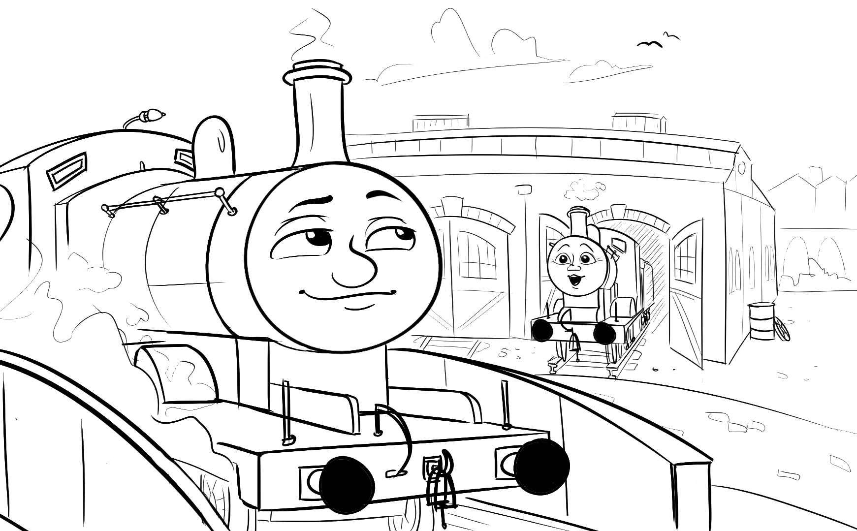 Thomas Coloring Pages Edward