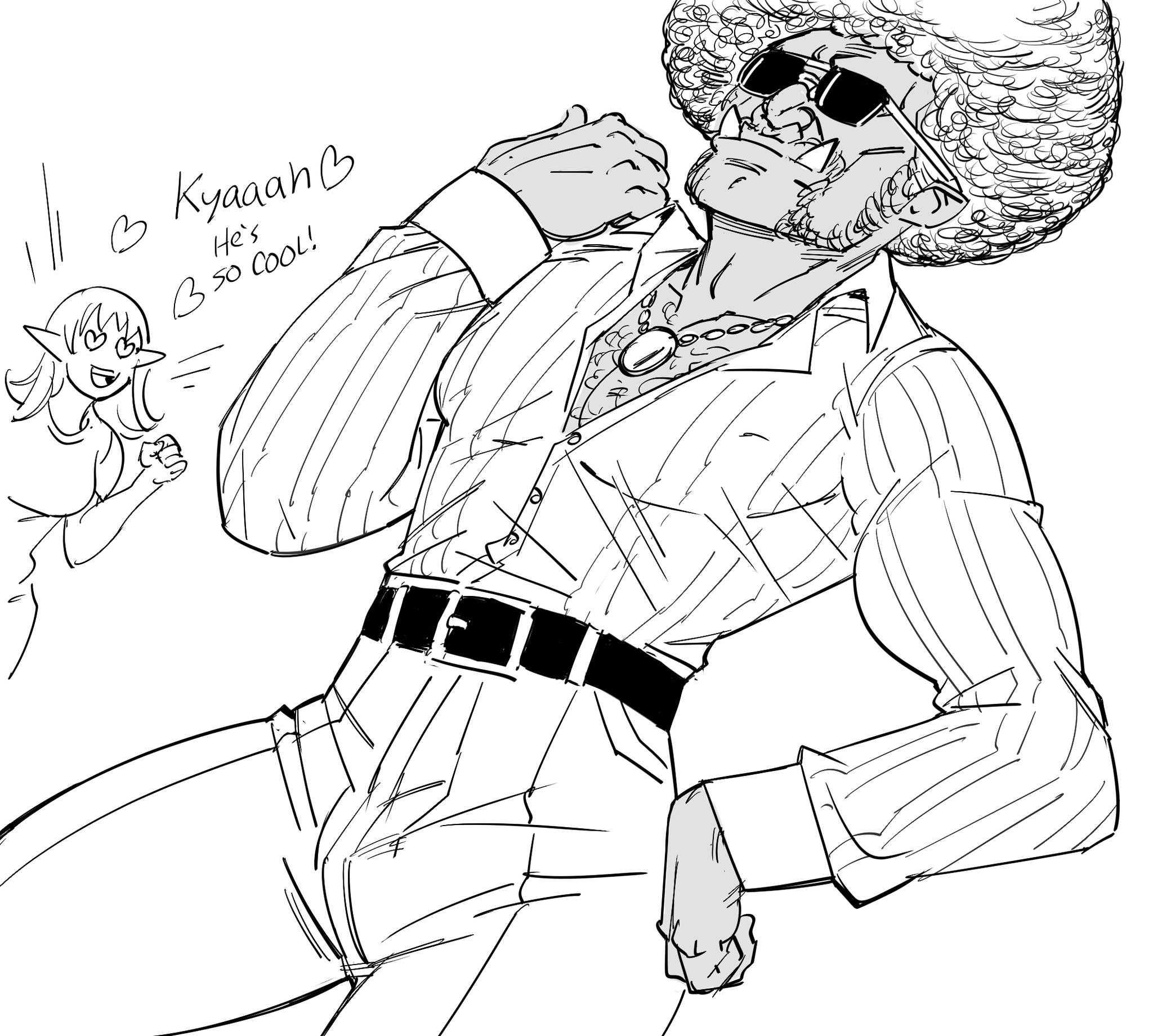 Baalbuddy Commissions Closed On Twitter Patreon Request For Orc Who Thinks Hes A Fashion