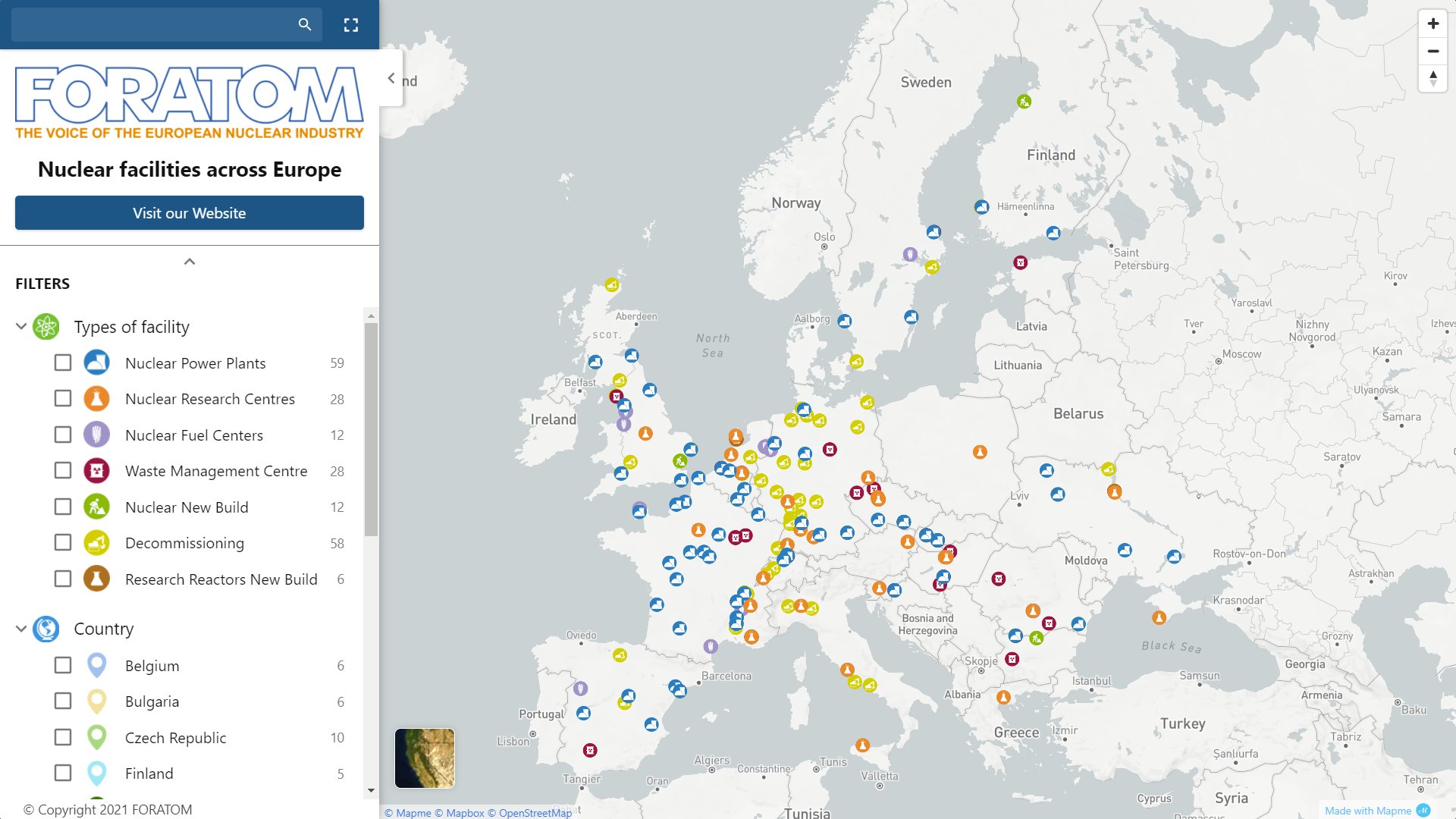 Nuclear Waste Disposal Sites Map