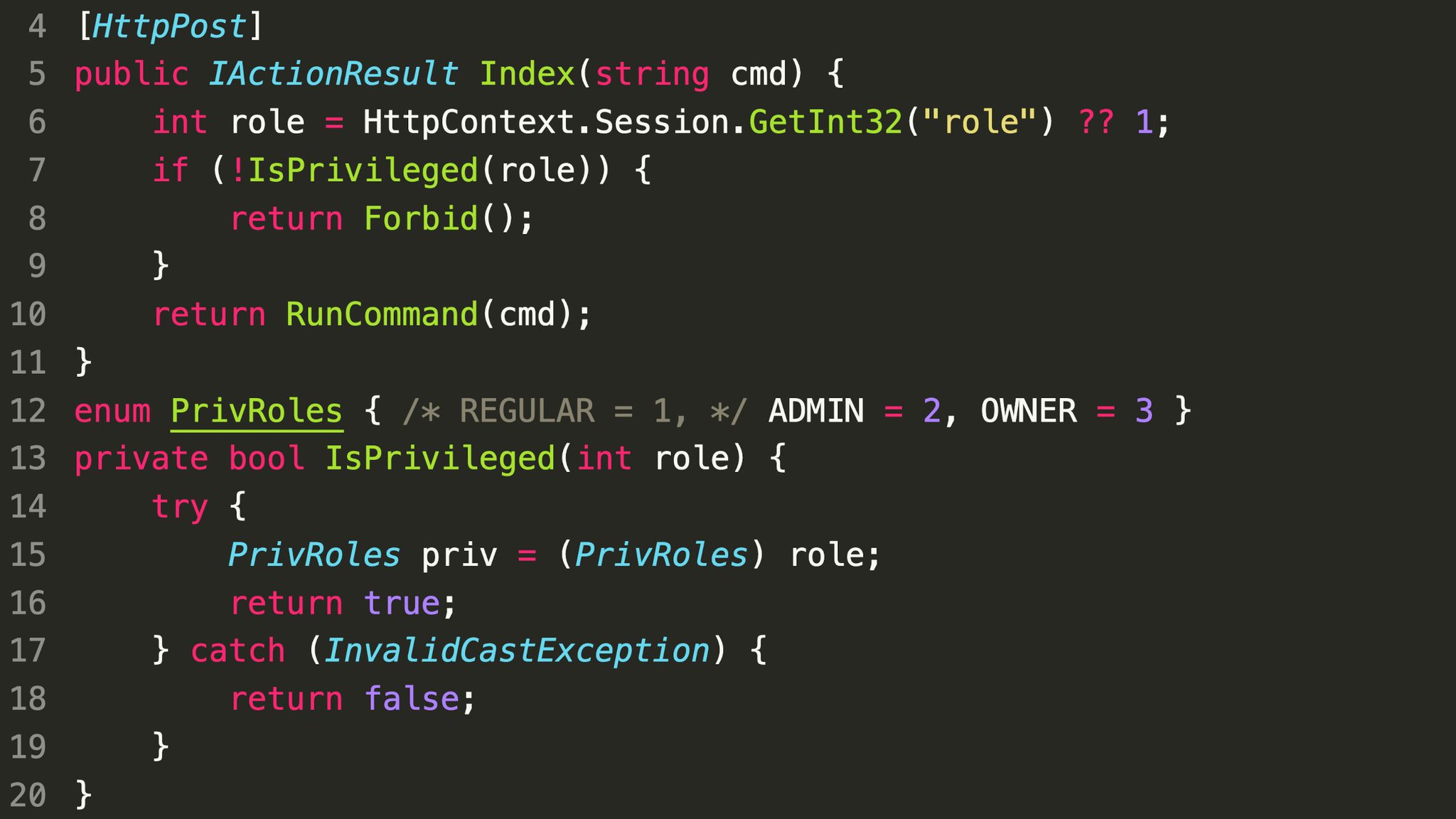 SonarSource on Twitter: "Can you spot the vulnerability? #codeadvent2021 #csharp Building your ...