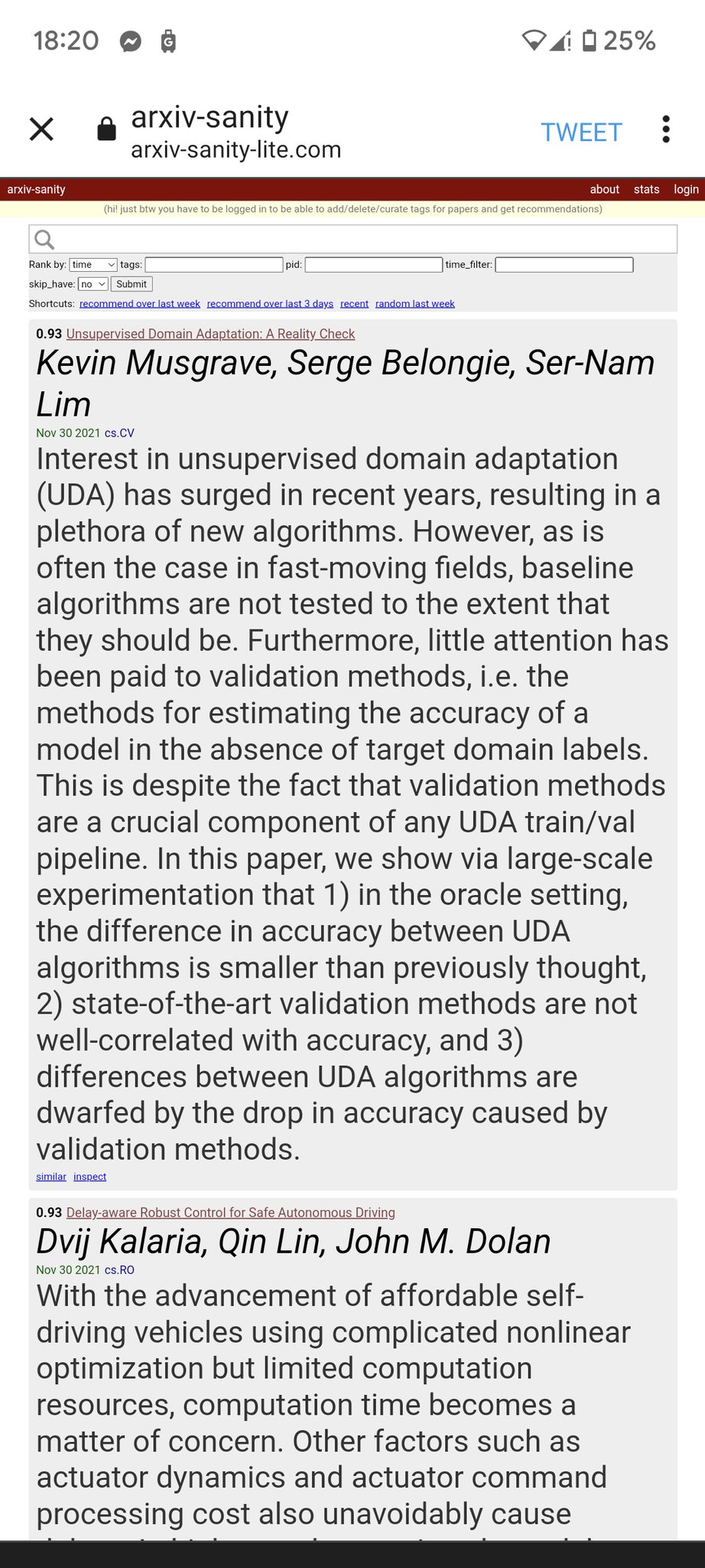Andrej Karpathy on Twitter: "For deep learning friends: I've re-written arxiv-sanity to be ...