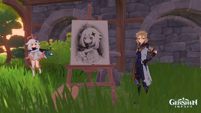 Genshin Impact Paimon painting from the new event has fans in splits
