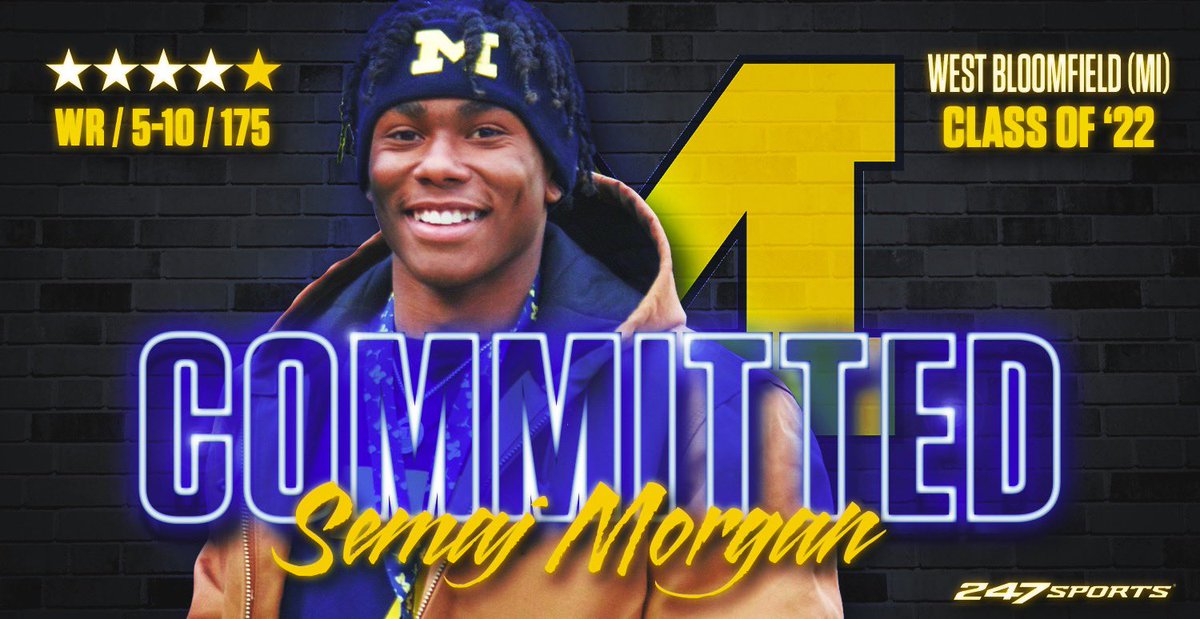2023 3* WR Semaj Morgan commits to Michigan : r/CFB