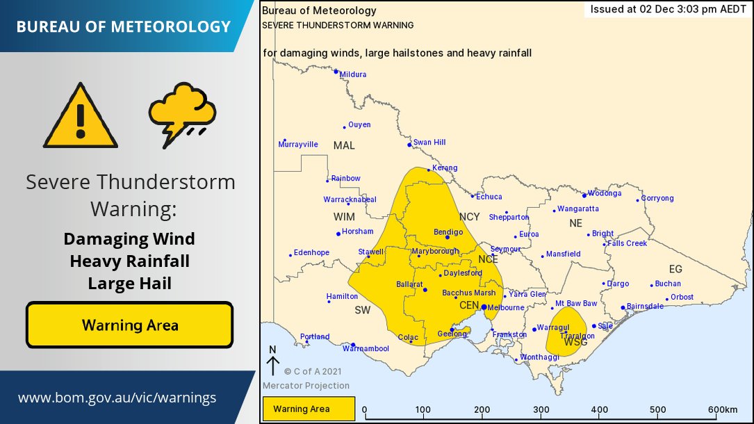 Bureau Of Meteorology Victoria On Twitter ⚠️ Severe Thunderstorm