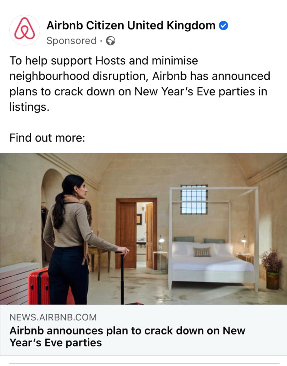 Laura - 'An Airbnb sponsored ad on my Facebook timeline. It’s time ...