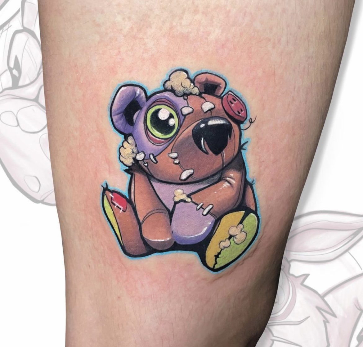 New School Bear Tattoo