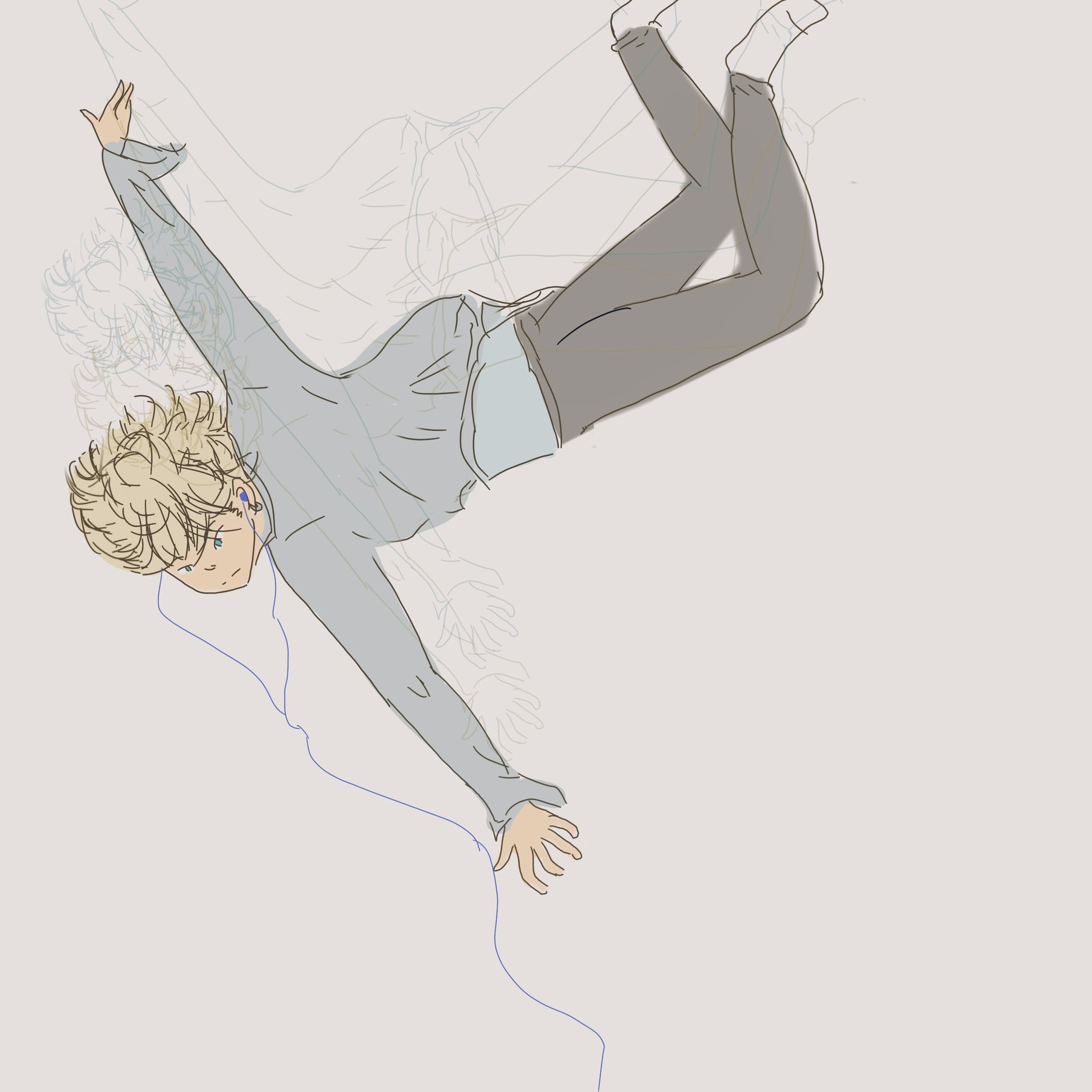 Person Falling Drawing