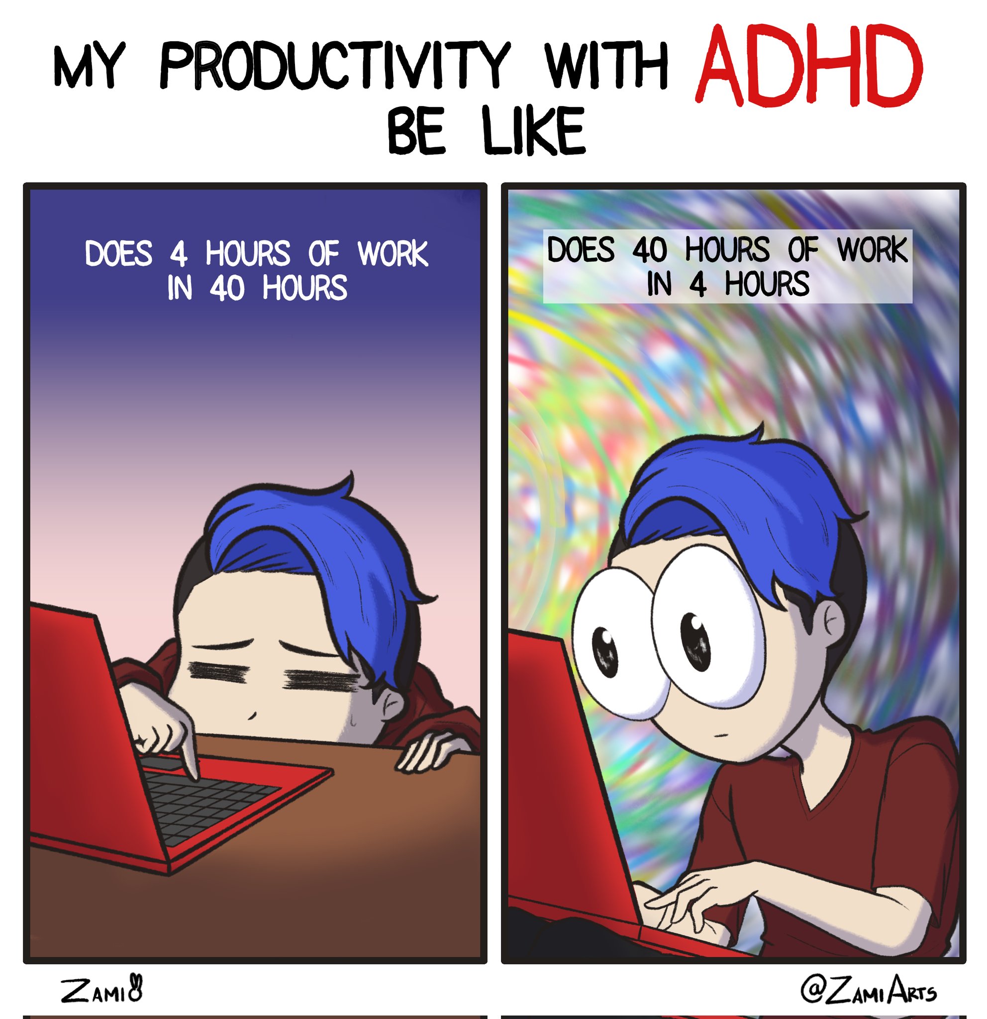 Zami draws ADHD comics on Twitter: "I almost forgot to post this again, this week truly has been ...