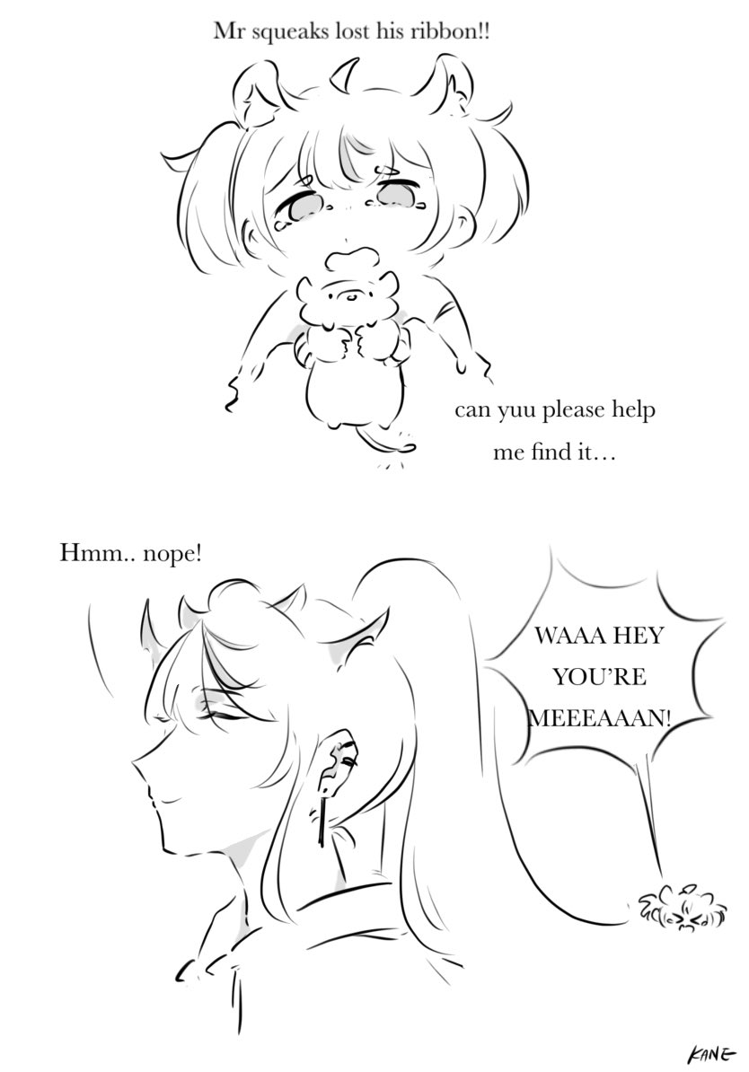 「irys and little bae #IRySart #illustrayBAE 」XIN💫schoolingの漫画