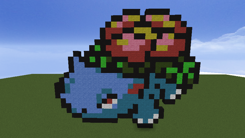 Minecraft Ivysaur Pixel Art