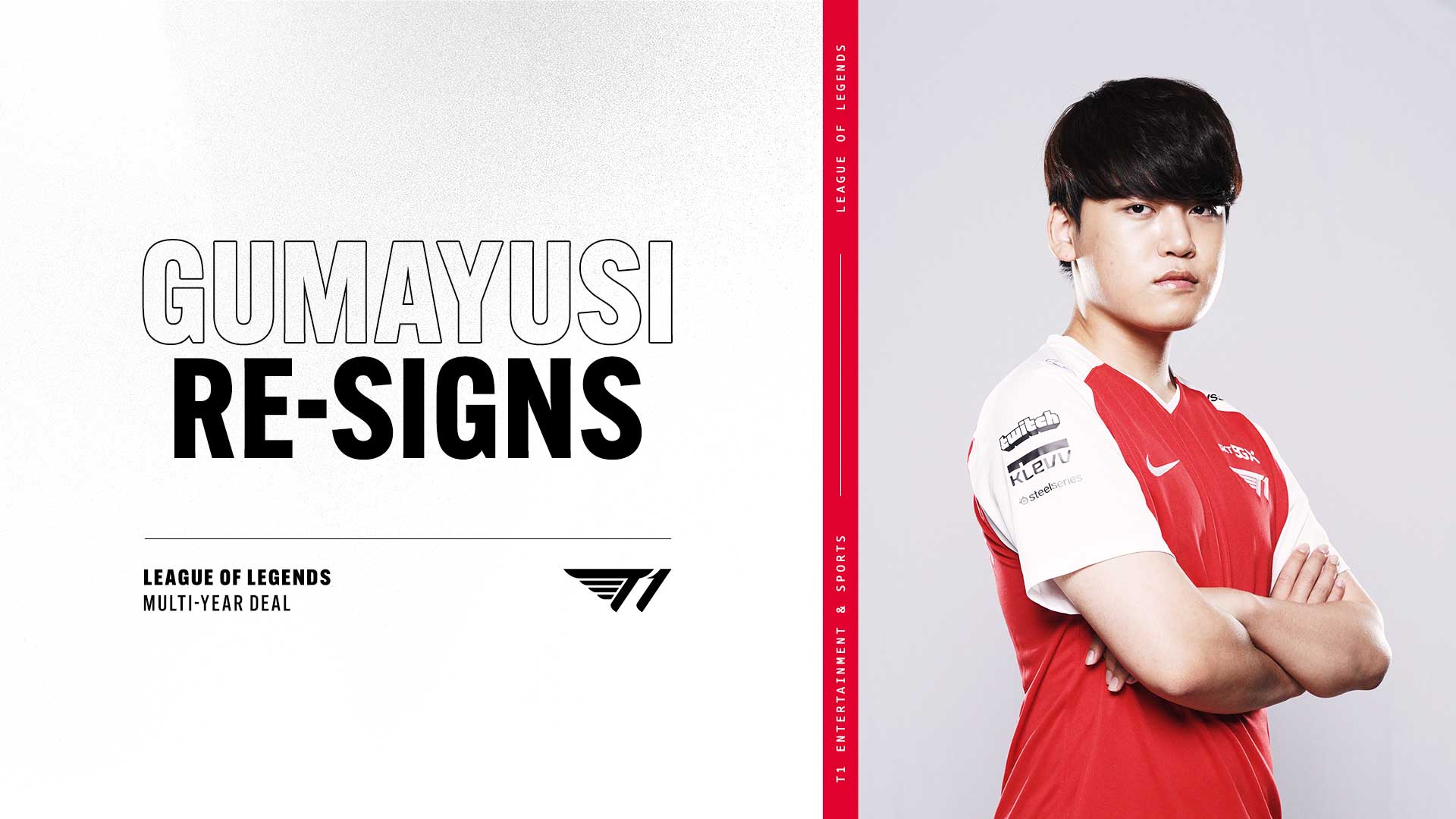 T1 LoL on Twitter: "T1 League of Legends 'Gumayusi' 이민형 선수와 재계약을 체결하였습니다. 2022 시즌을 함께 할 ...