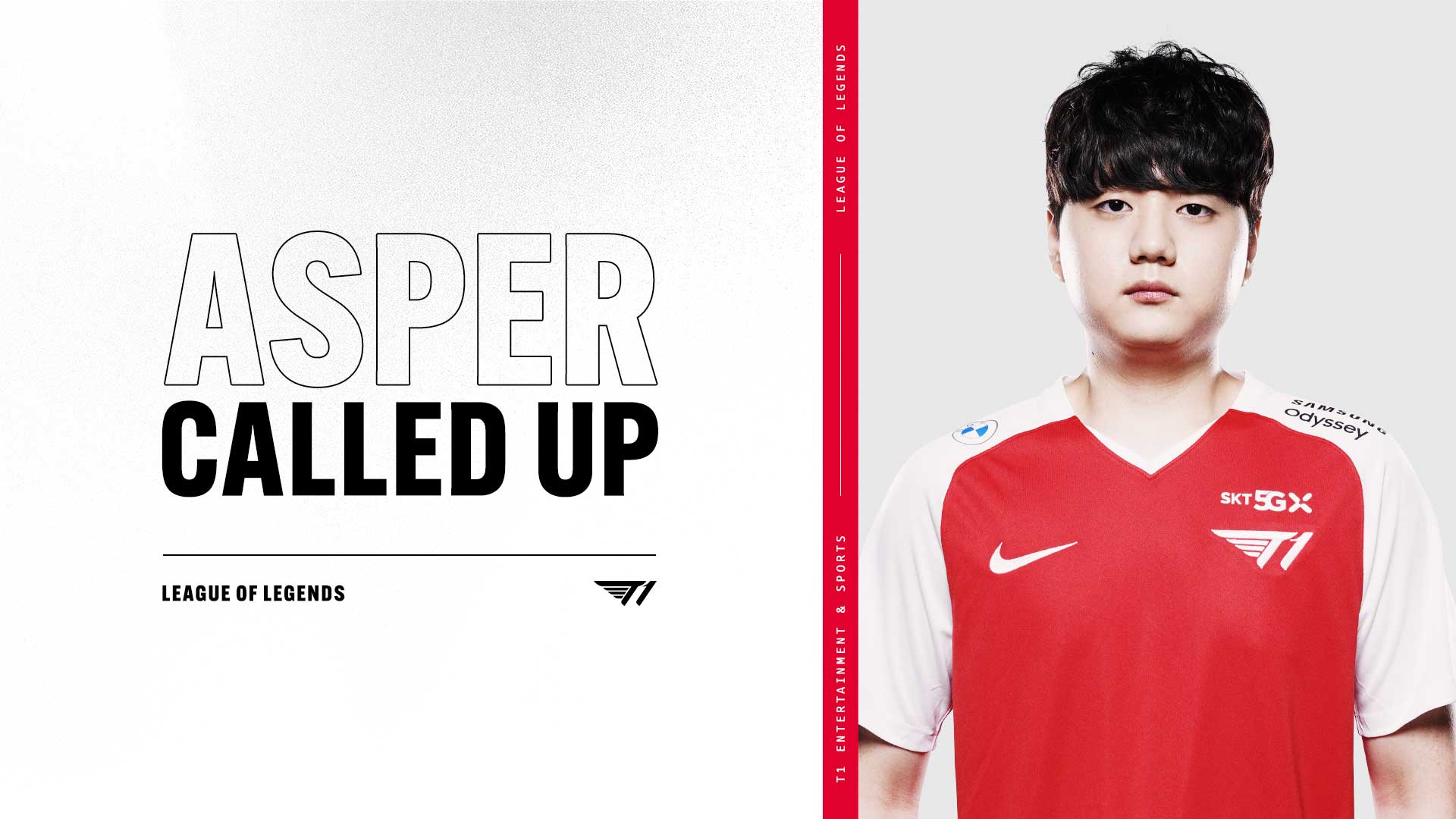 T1 LoL on Twitter: "T1 League of Legends 'Asper' 김태기 선수가 Challengers 팀에서 콜업되었습니다. 2022 시즌을 함께 할 ...