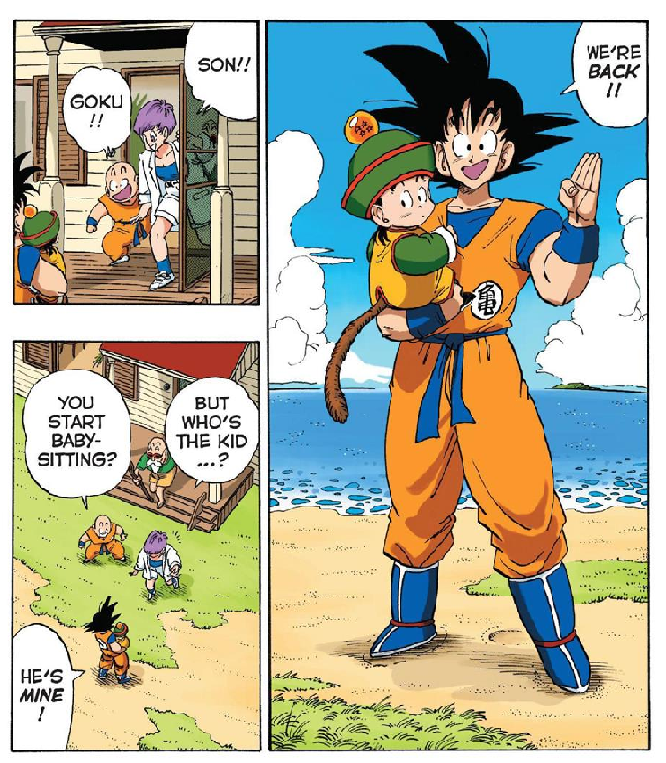 Baby Gohan And Goku