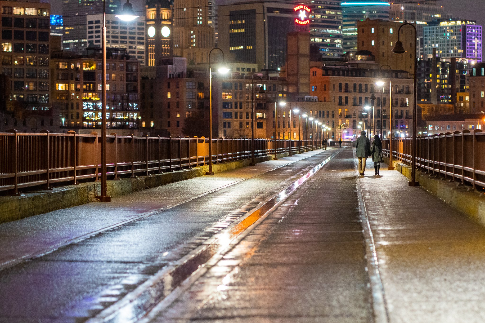Stone Arch Bridge Night