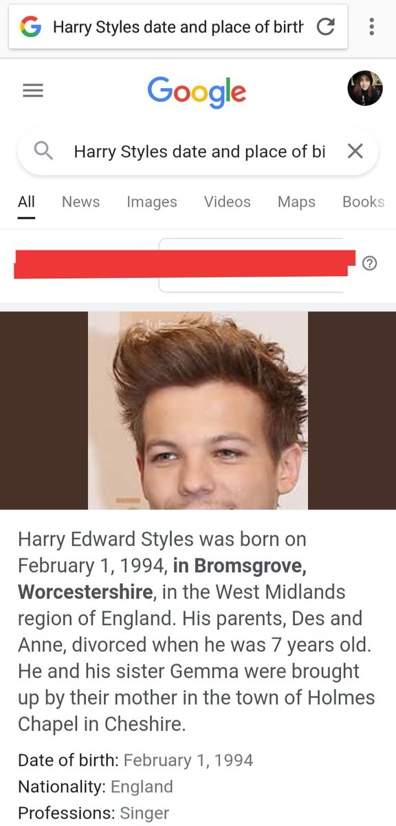 Harry Styles When He Was Born