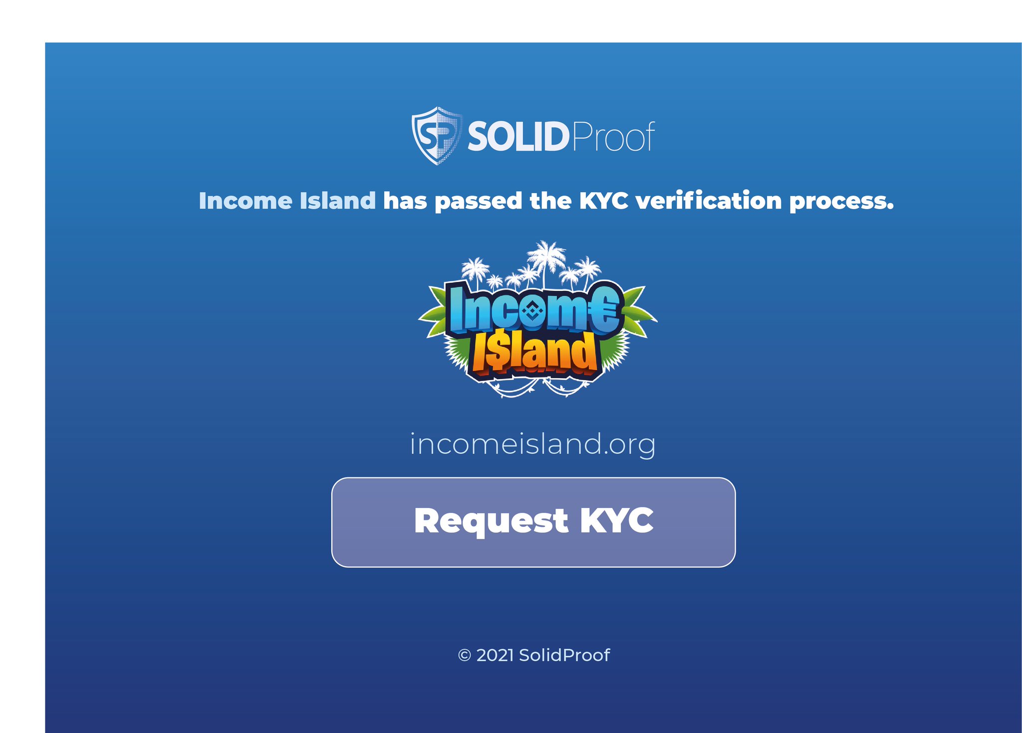 SolidProof.io Official on Twitter: "We are happy to announce that the @incomeisland Team ...
