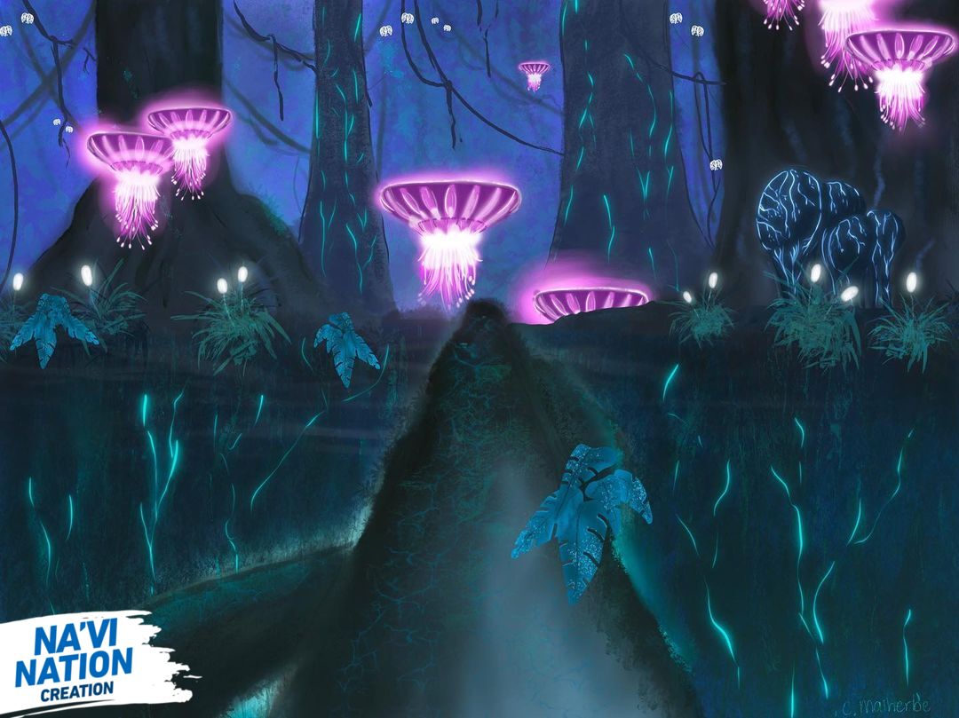 Avatar Movie Forest At Night HD Wallpaper: Avatar Forest AVATAR 2