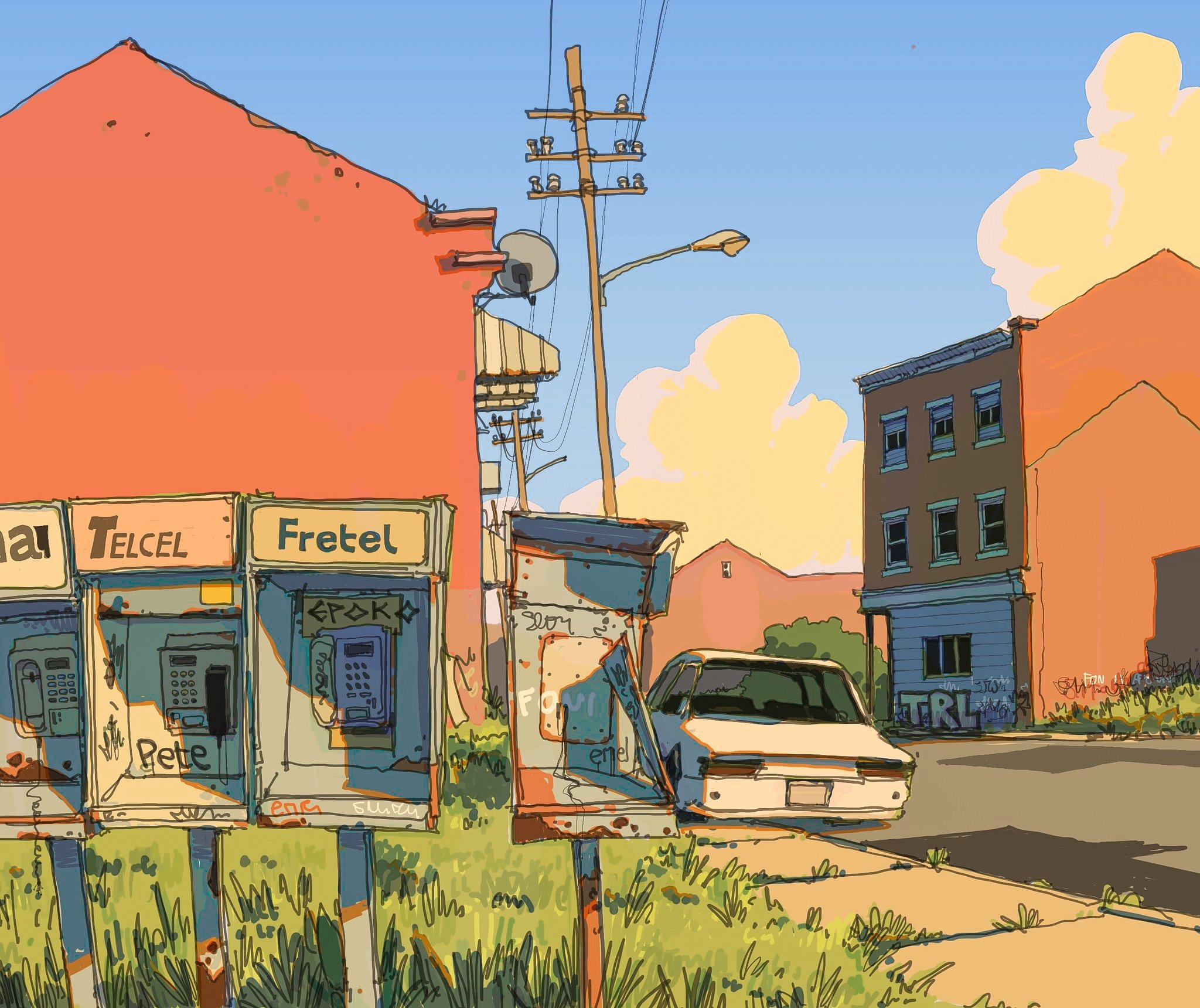 Ghetto Neighborhood Drawing