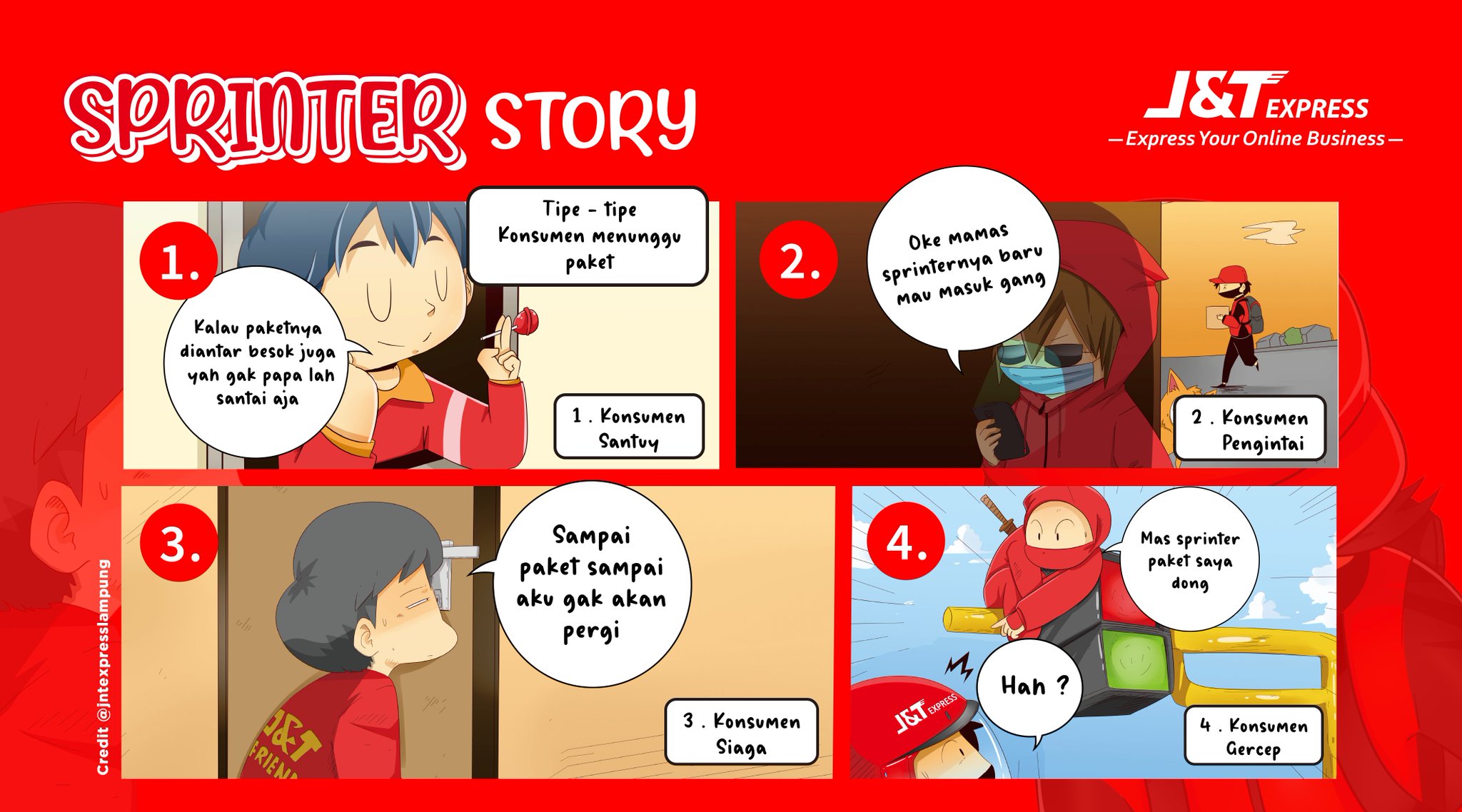 J&T Express Indonesia on Twitter: "Dari tipe-tipe nungguin paket ini, JnT Friends tipe yang mana ...