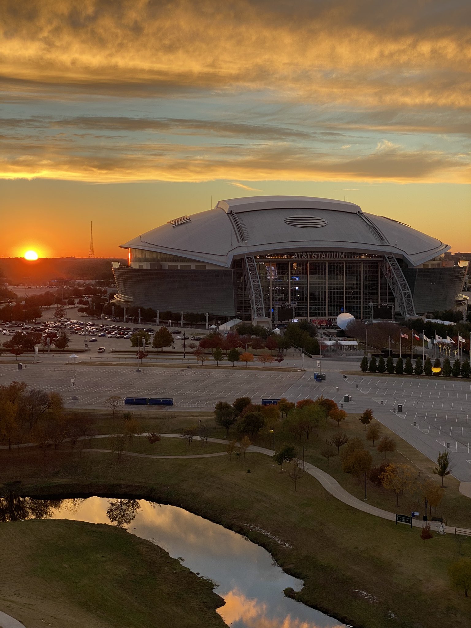 Texas Tech Football Stadium Sunset