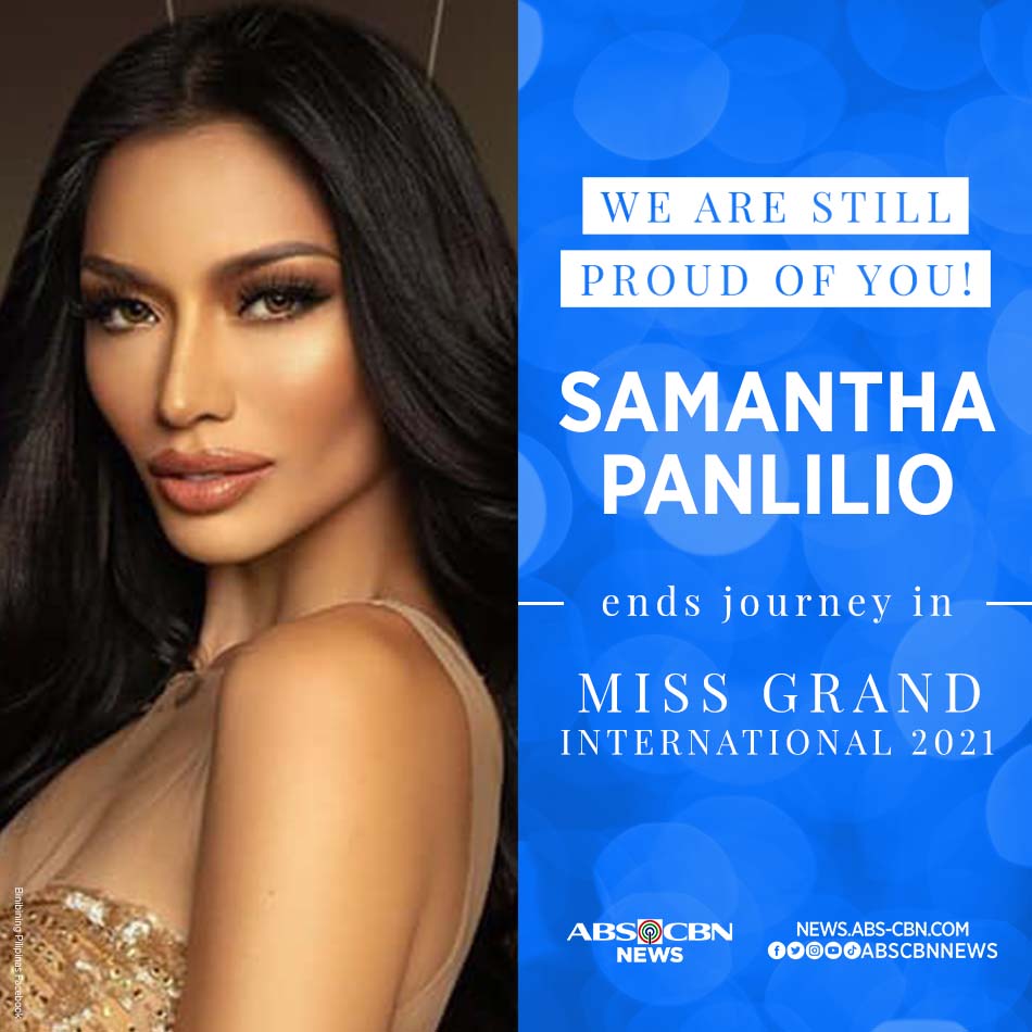Samantha Panlilio did not make it to the Top 20 of the ...