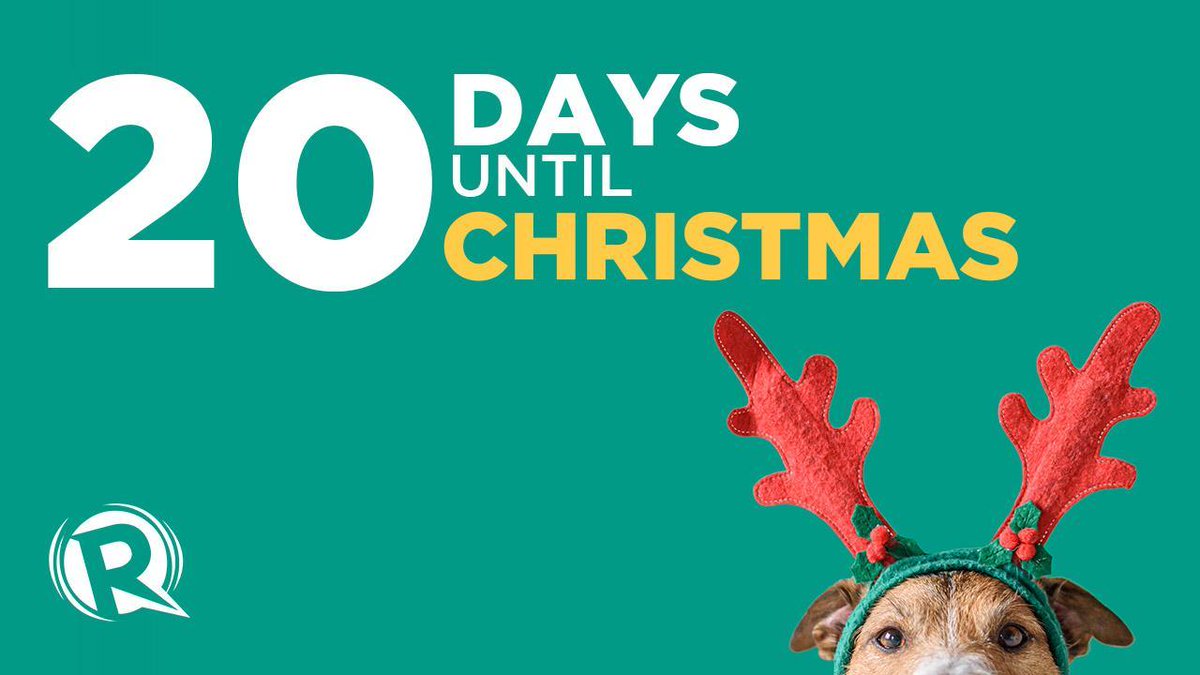 Aaand...it's just 20 days until Christmas! 🐶🎁 Are you excited? https://t.co/cLMeMNbb6L Rappler ...