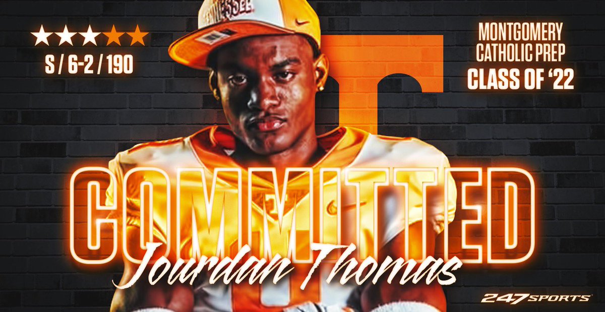 2022 3* S Jourdan Thomas commits to Tennessee : r/CFB