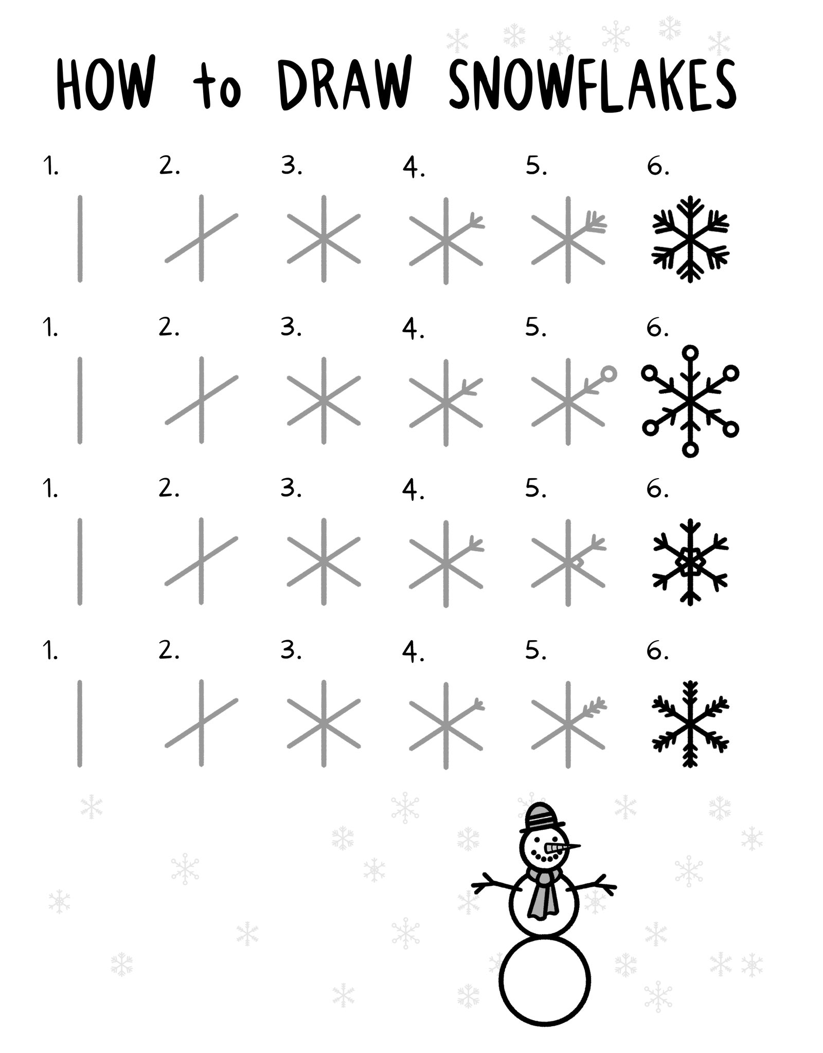 How To Draw A Snowflake