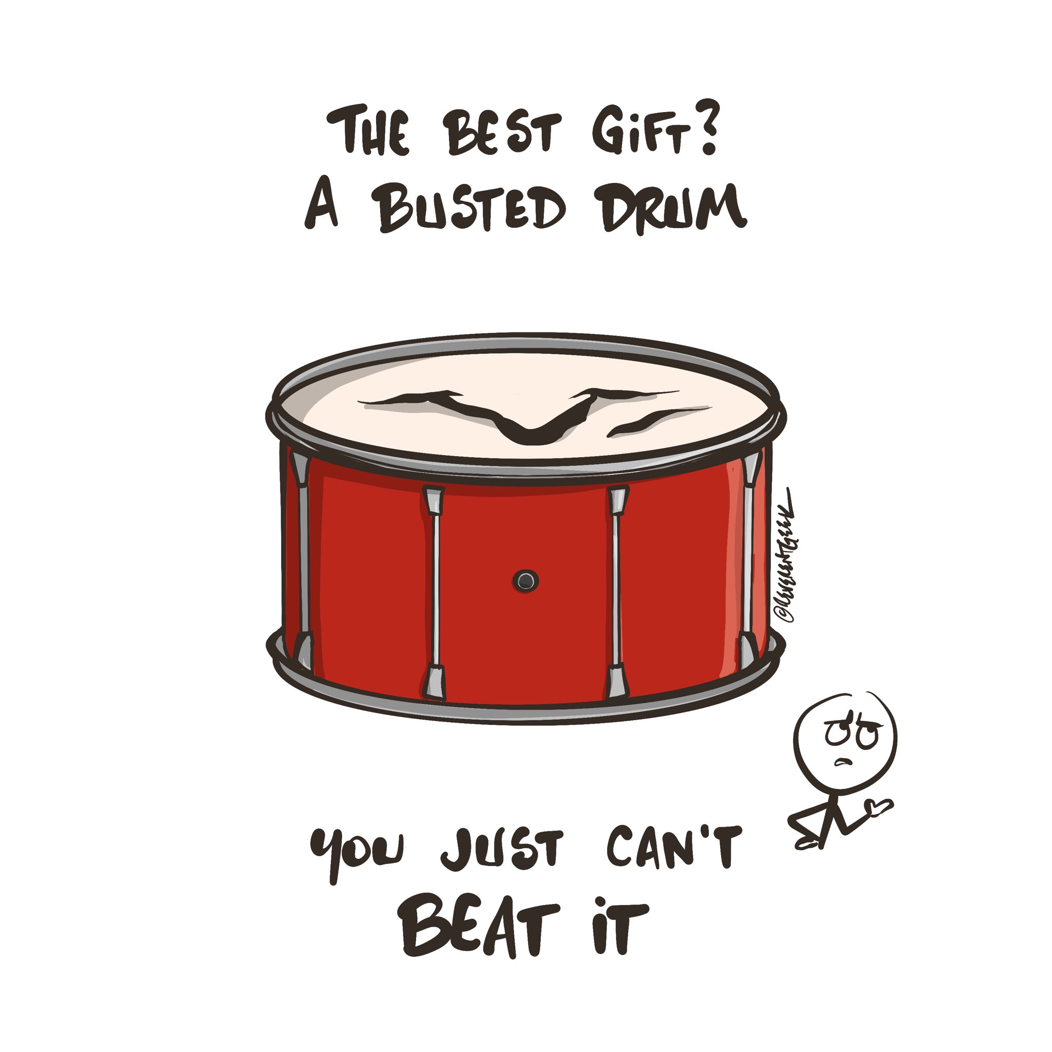 Broken Drum Set Drawing