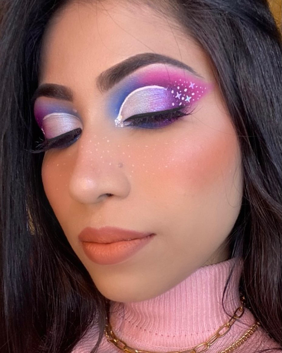 Dramatic Eye Makeup Purple