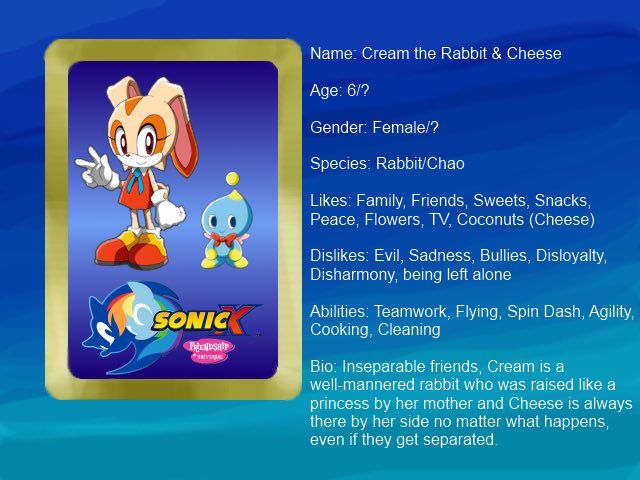 Cream And Cheese Sonic X