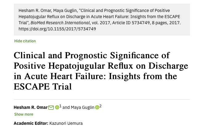 Hepatojugular Reflux