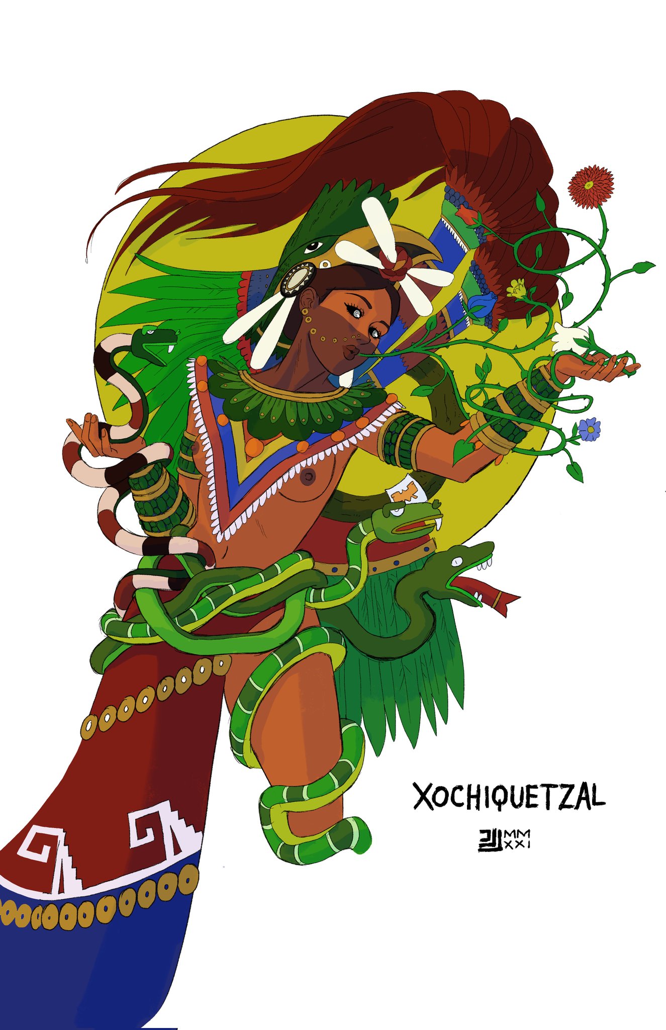 Xochiquetzal Is The Goddess Of Love In Aztec Mythology Xochiquetzal