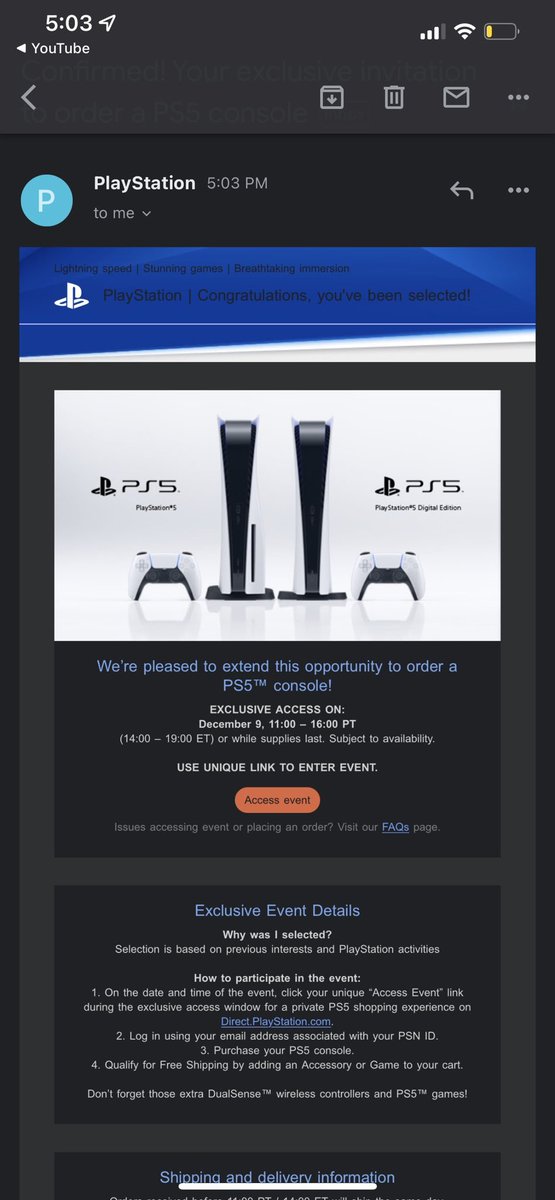 Round 2: PlayStation Direct invitation only Dec 9th 2pm EST. Check your ...