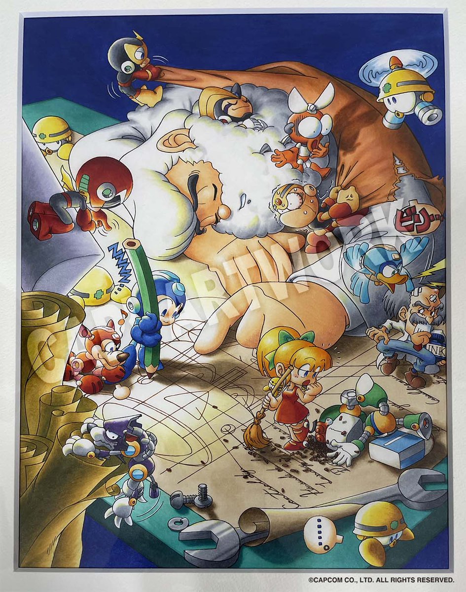 カプコン公式 CAP’ARTWORK on Twitter: "「カプコンシークレットファイル」通算第4号「東洋初！ロックマン大博覧会」より"ちいさな訪問者"。シークレットファイルは薄い本なの ...