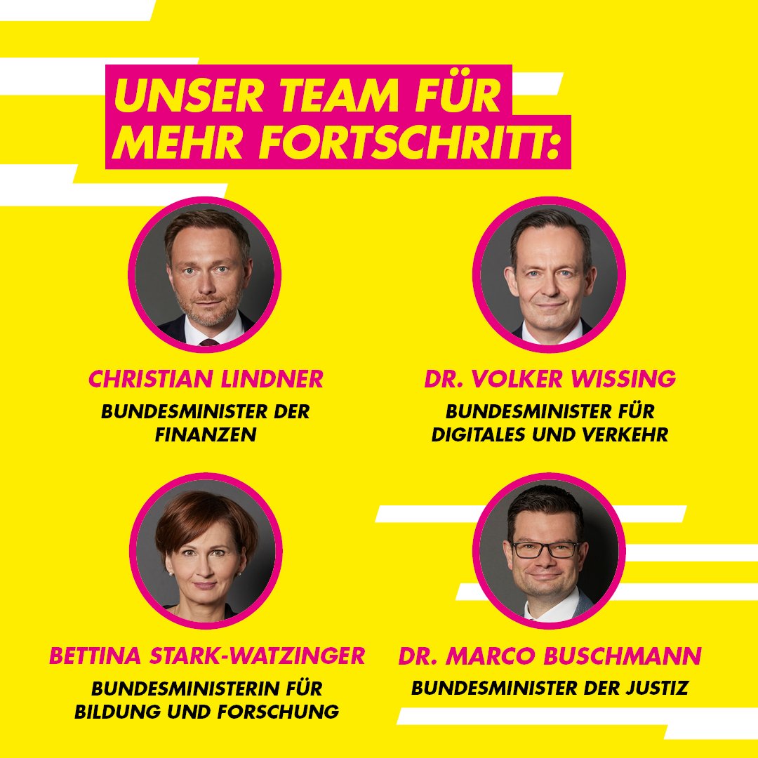 FDP on Twitter: "Das ist unser Team Fortschritt im Kabinett: @c_lindner – Bundesminister der ...