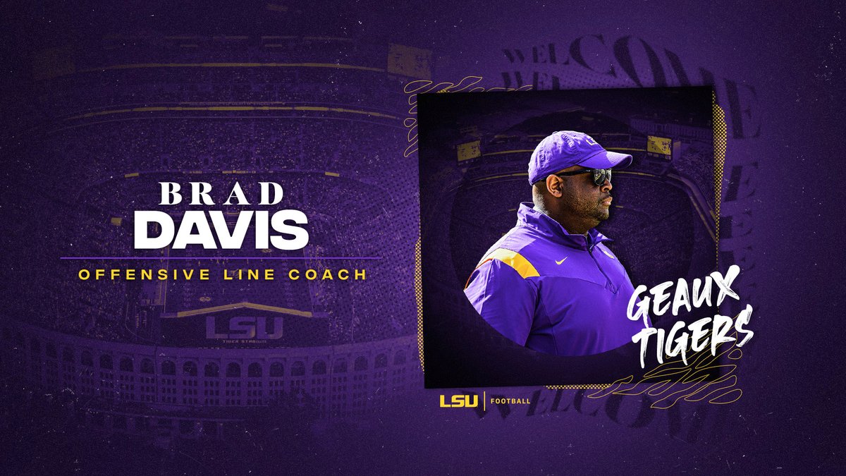 LSU Interim Brad Davis to be retained as OL Coach. : r/CFB