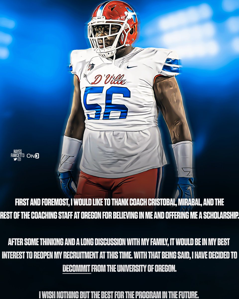 2022 3* OT Cameron Williams decommits from Oregon : r/CFB