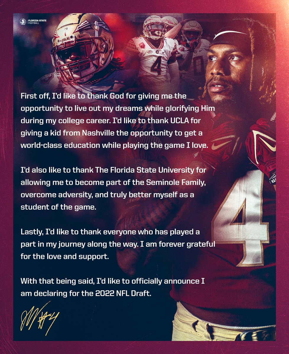 Florida State TE Jordan Wilson has declared for the NFL Draft : r/CFB