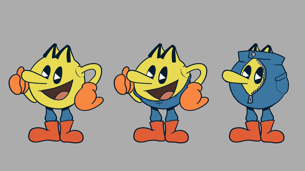 「How does Pac-Man wear pants? 」|Pørkyのイラスト